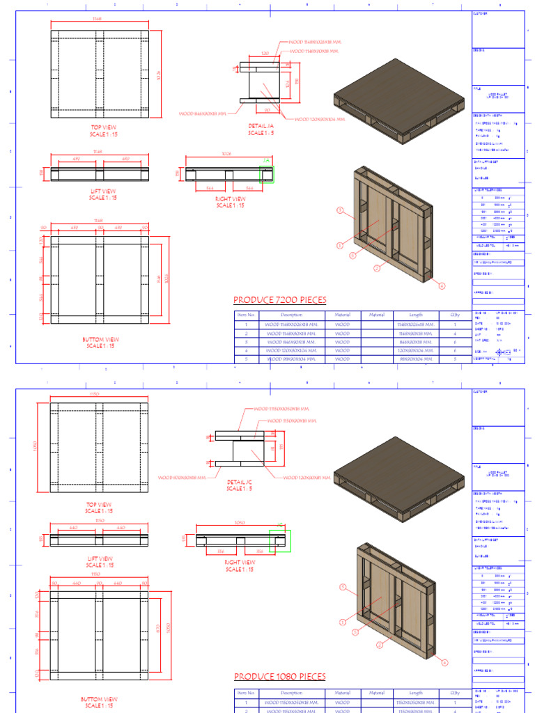 Wood Pallet Design Drawings | PDF | Industrial Processes | Secondary ...