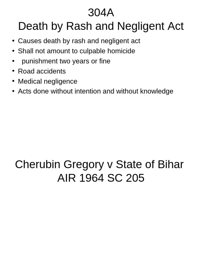 304 A Ipc | PDF