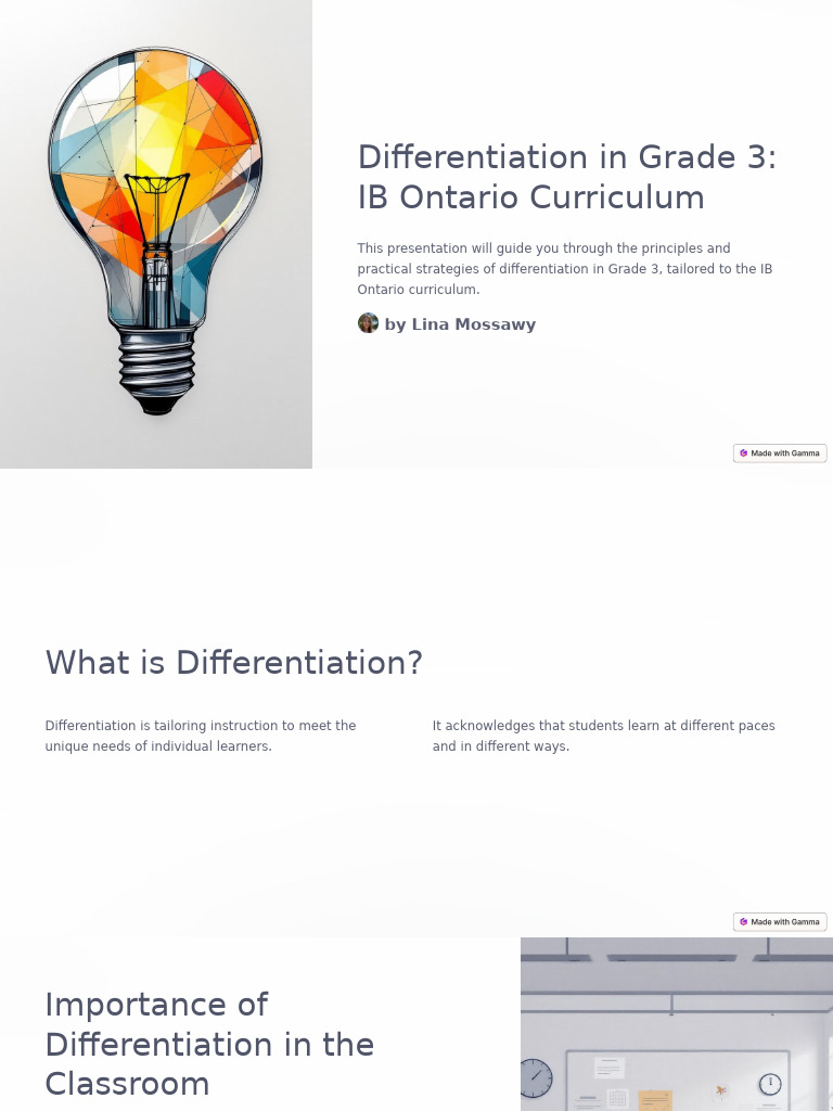 Grade 3 Differentiation Strategies IB | PDF | Learning | Human ...