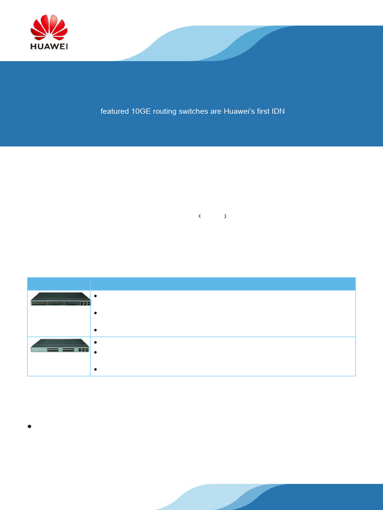 Huawei s6720 Hi Datasheet | PDF | Computer Network | Network Switch