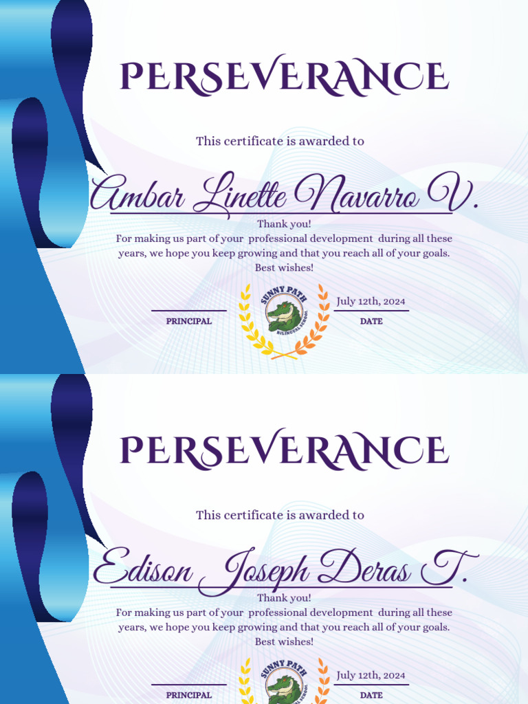Perseverance 11th | PDF