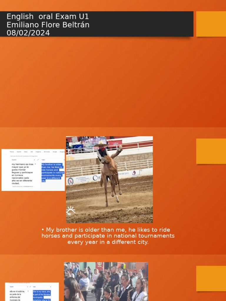 English Oral Exam U1 | PDF