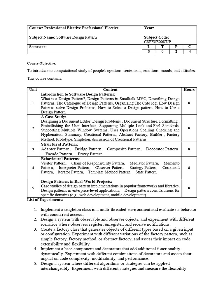 Software Design Pattern | PDF | Class (Computer Programming) | Method ... Software Design Pattern | PDF | Class (Computer Programming) | Method ...