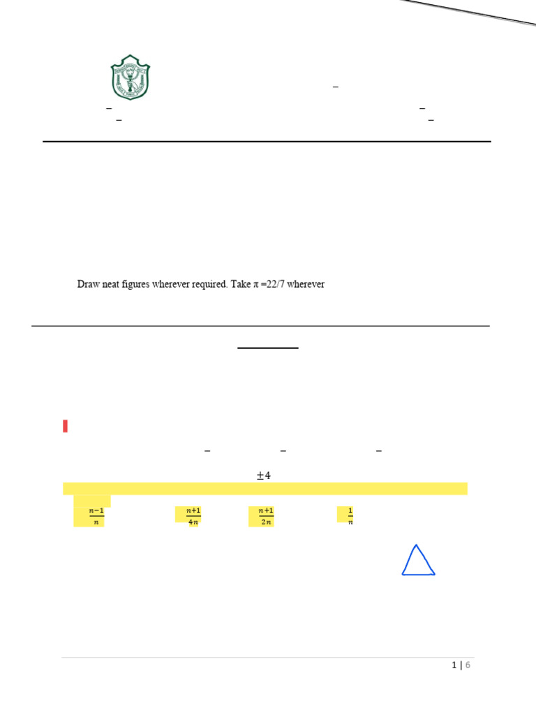 G 10 Practice Paper - 2 (2024-25) | PDF | Circle | Sphere