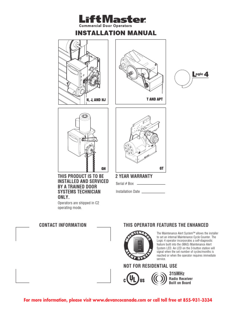 H Logic 4 Installation Manual | PDF | Screw | Nut (Hardware)