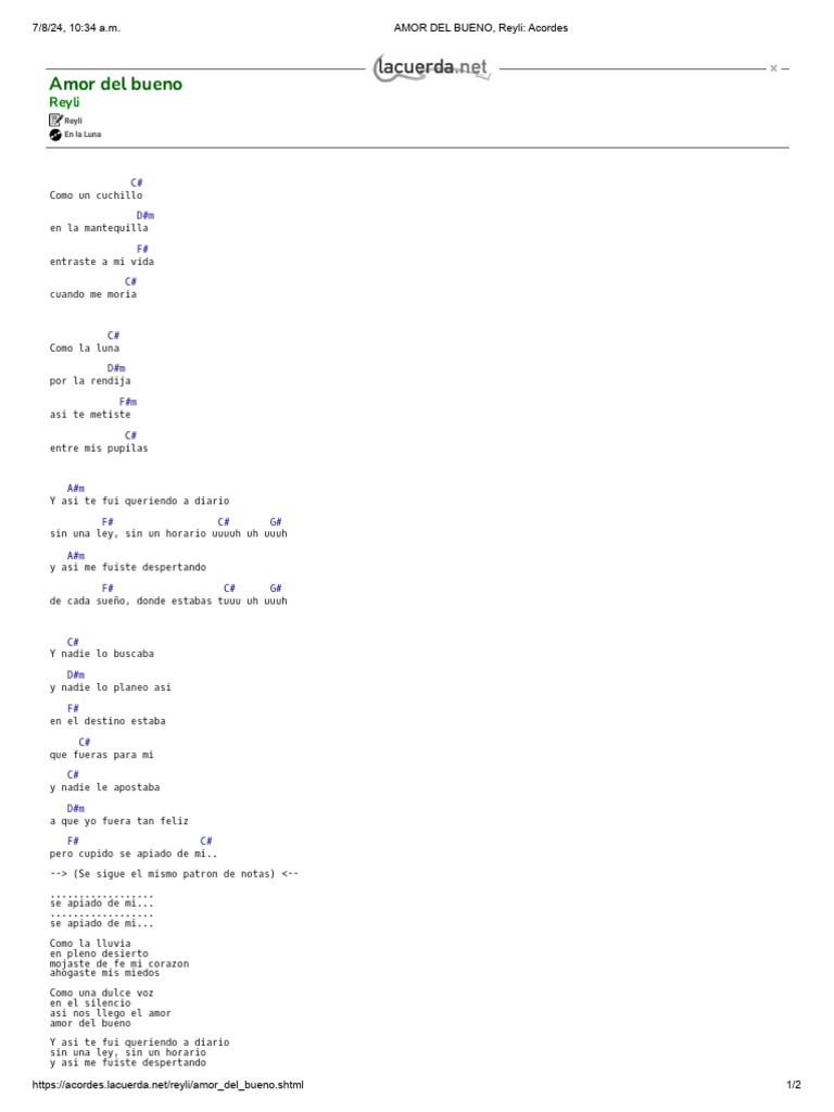 Amor Del Bueno | PDF