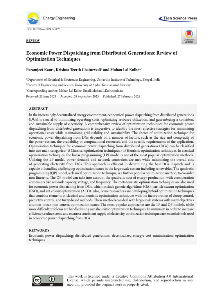 2. 2024(Energy Engineering).Economic Power Dispatching from Distributed Generation Review of ...