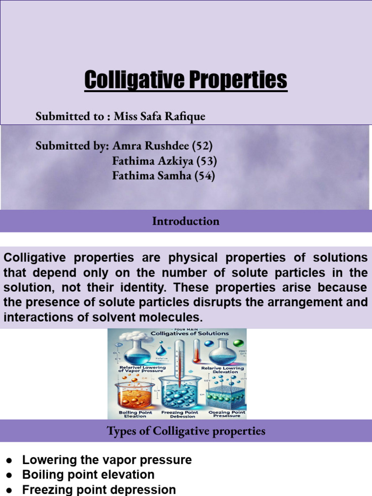 Physical Chemistry Presentation | PDF | Melting Point | Statistical Mechanics