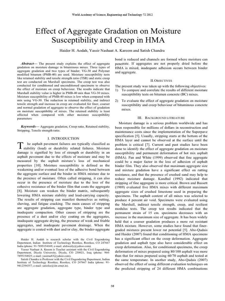 Effect of Aggregate Gradation | PDF | Creep (Deformation) | Physical ...