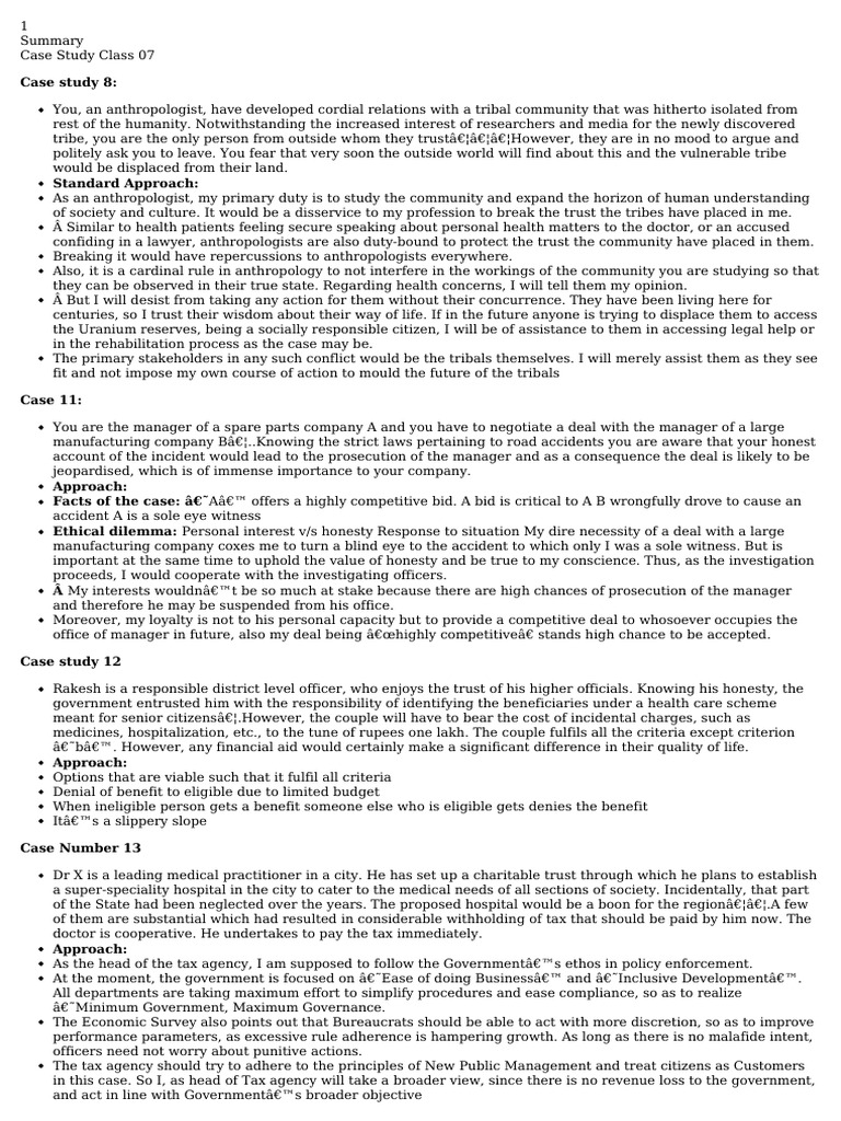 Case Study Class 07-31-08 - 21 | PDF | Anthropology | Tribe
