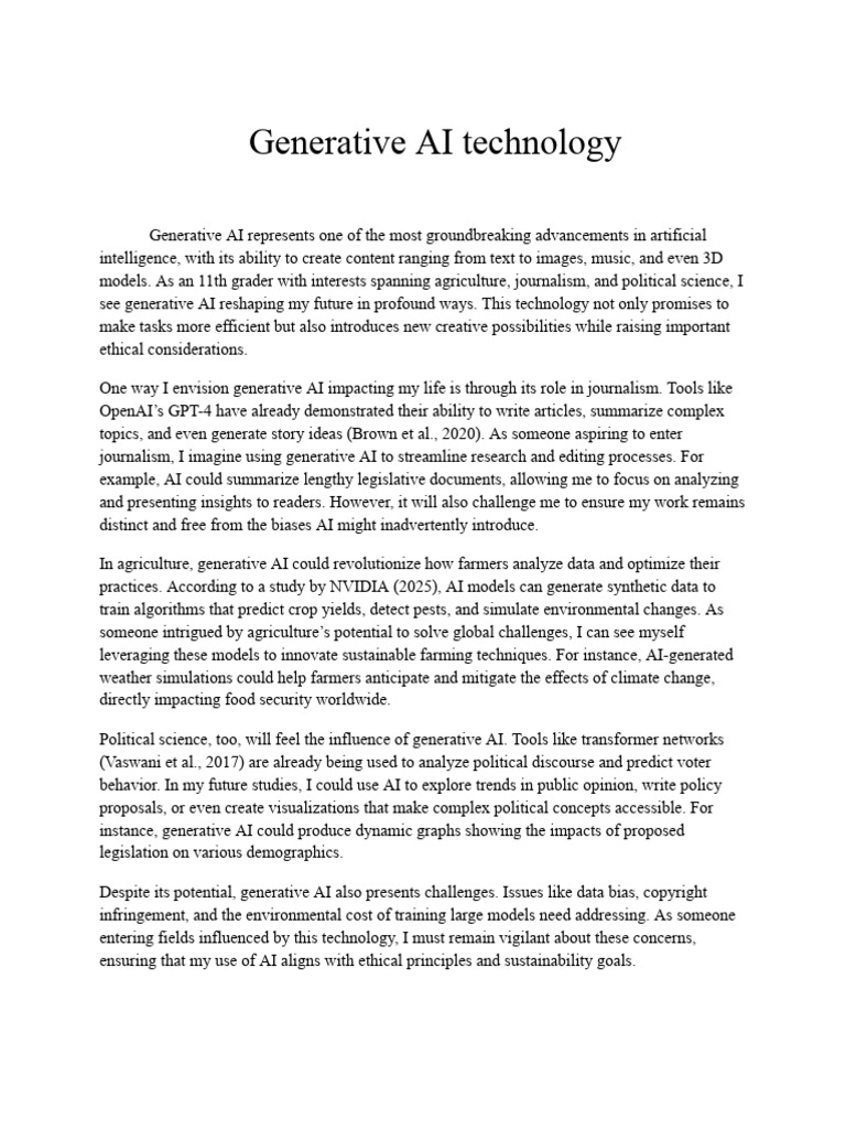 Generative AI Technology | PDF | Artificial Intelligence | Intelligence ...