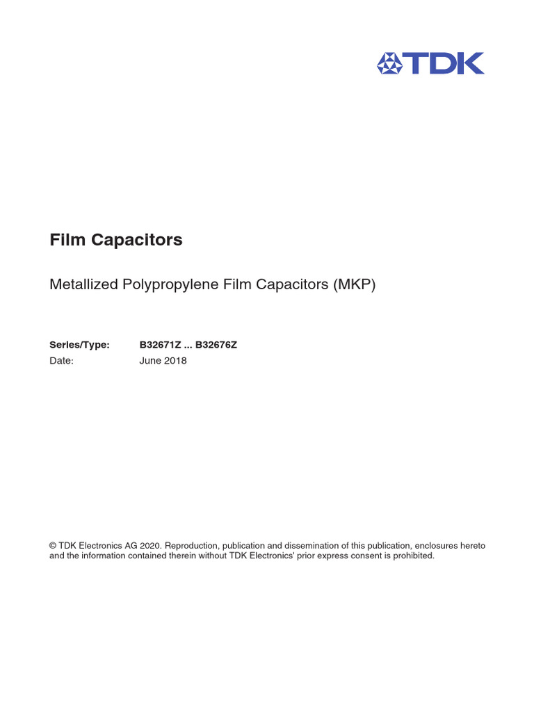 MKP b32671z 676z-2298675 | PDF | Capacitor | Quantity