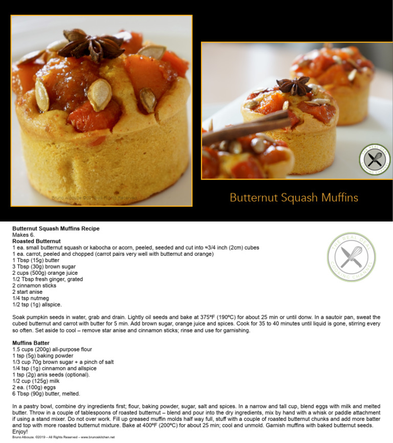 Butternut Squash Muffins Recipe | PDF