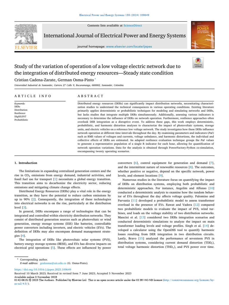 International Journal of Electrical Power and Energy Systems | PDF ...