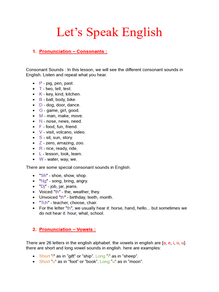 English Pronunciation Guide | PDF | English Language | Language Families