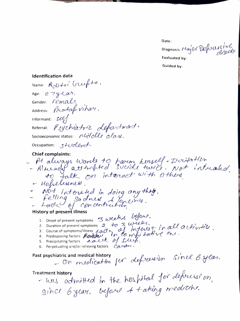 Psychi Assess 27-Nov-2024 | PDF | Behavioural Sciences ...