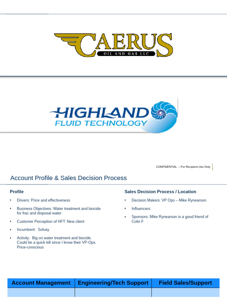 Account Profile Caerus | PDF