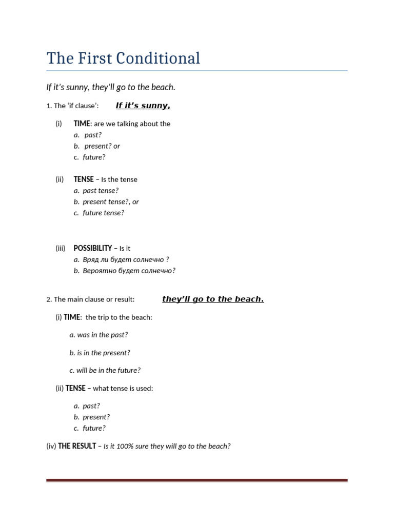 1-first-conditional-part-one-presentation-and | PDF