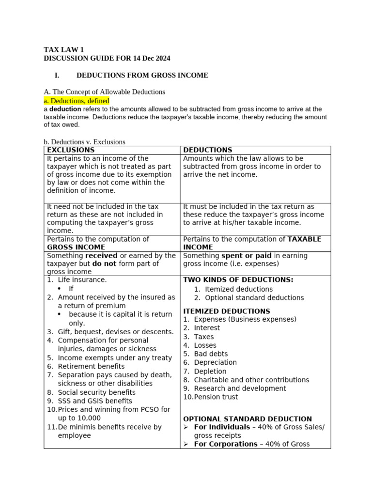 Tax Deductions Explained: A Guide | PDF | Tax Deduction | Gross Income
