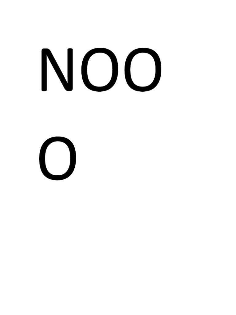 Nooo | PDF