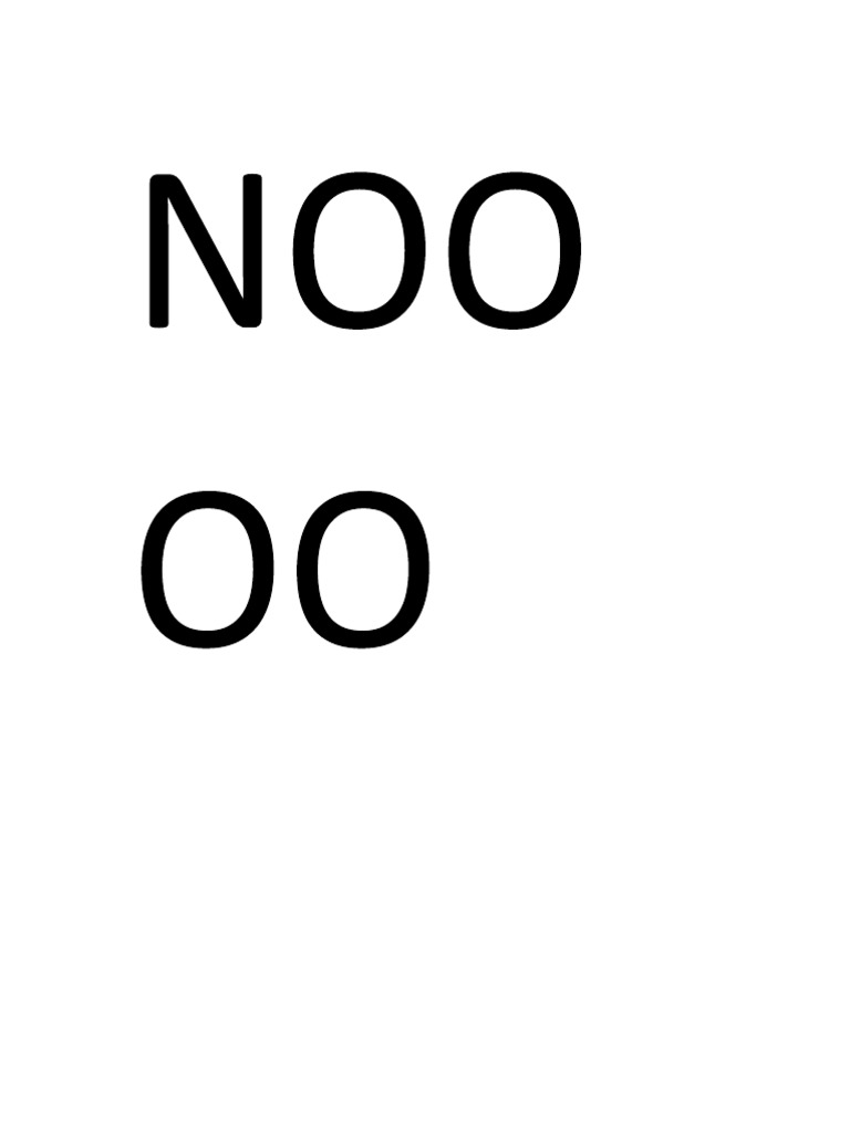 Noooo | PDF