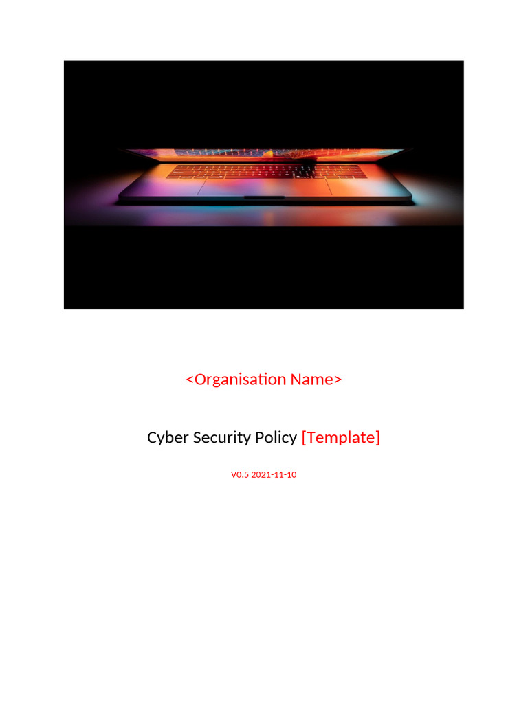 Cyber Security Policy (TEMPLATE) | PDF | Security | Computer Security