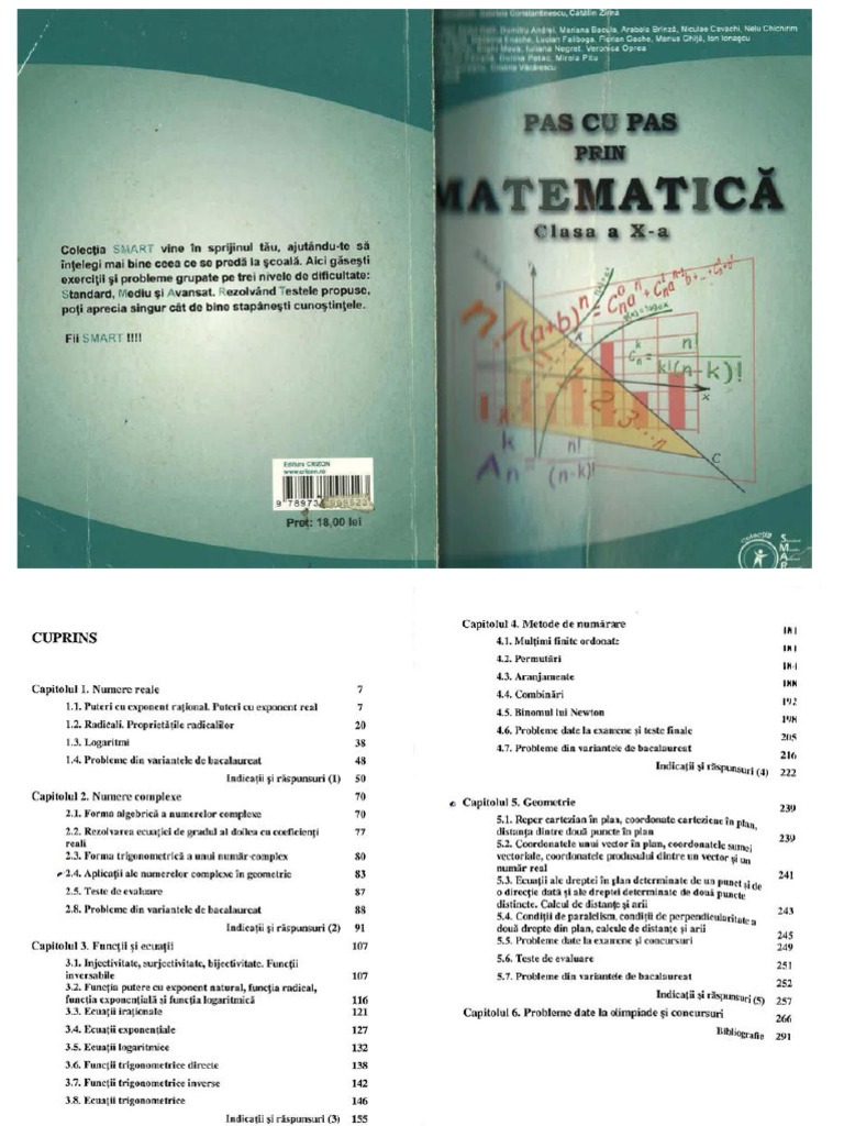 Matematica Pas Cu Pas Cls 10 | PDF