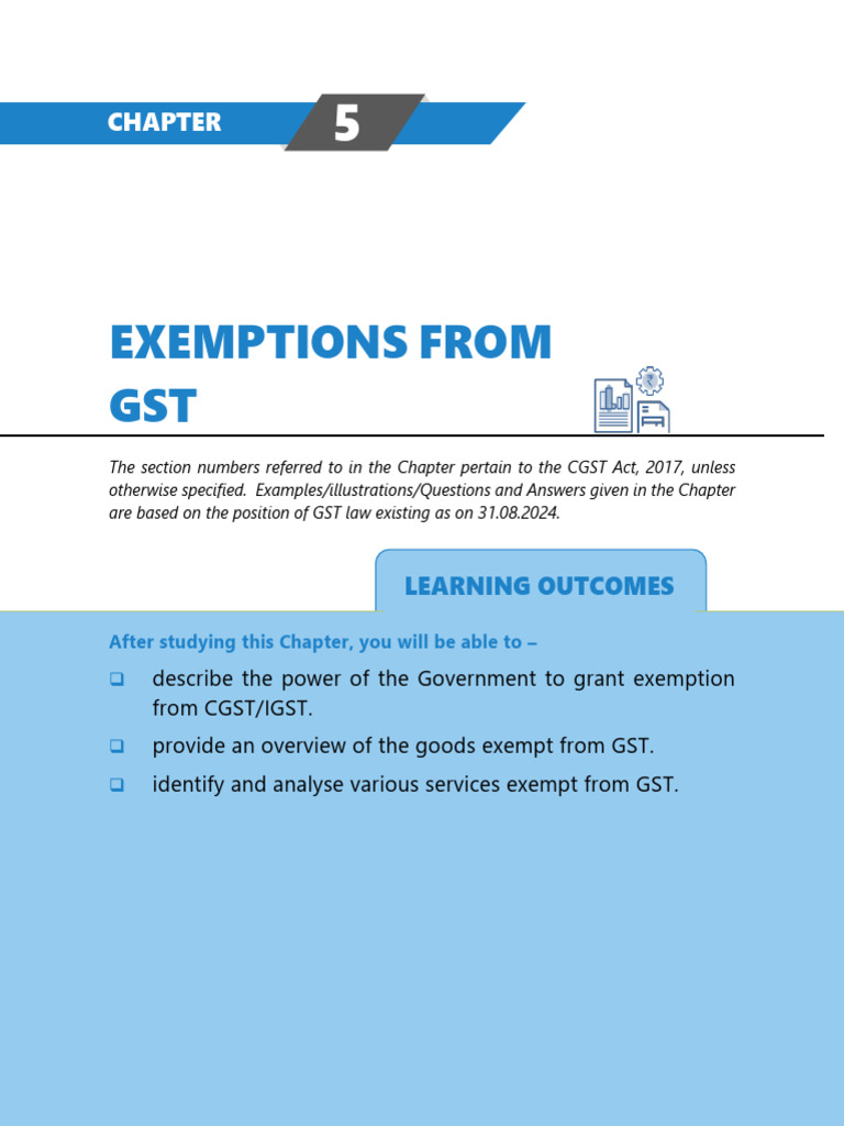 Exemptions From GST | PDF | Tax Exemption | Value Added Tax