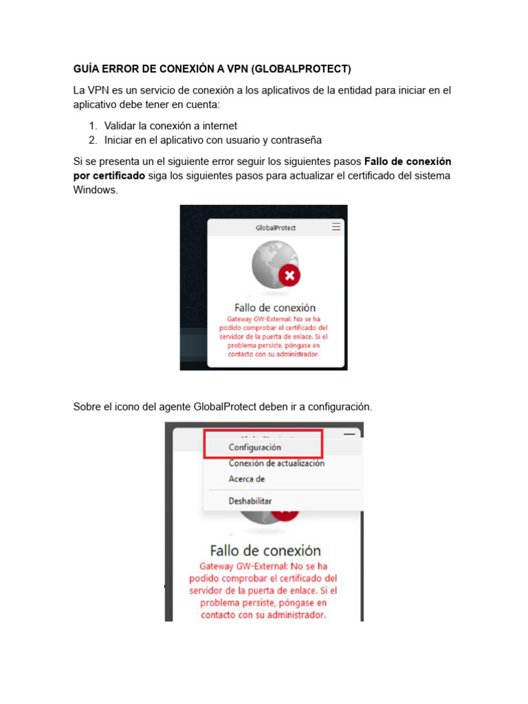 Conexion GlobalProtect 2024 | PDF