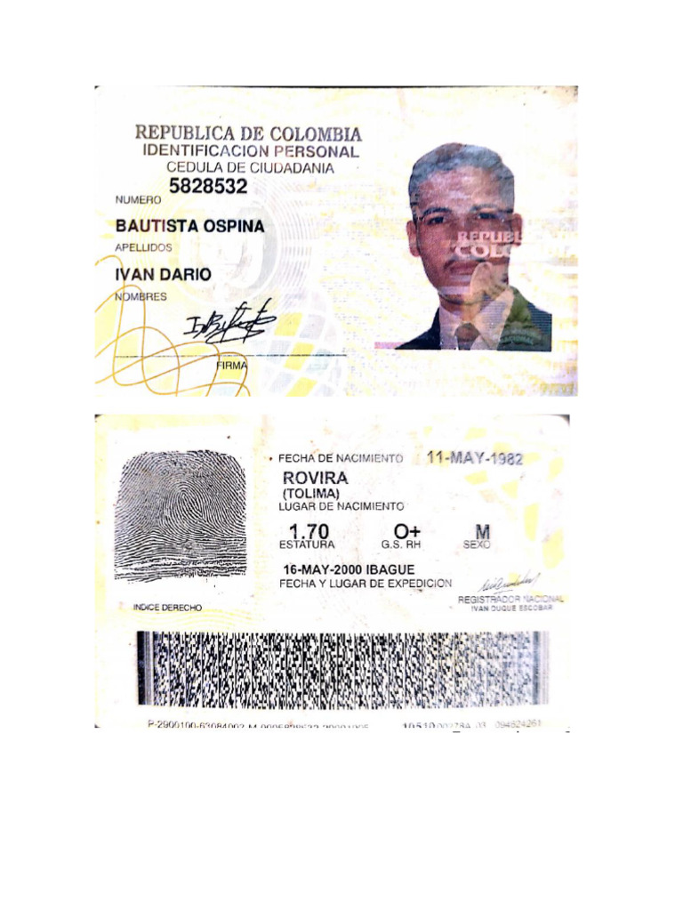 Licencia - Cedula Ivan Bautista | PDF