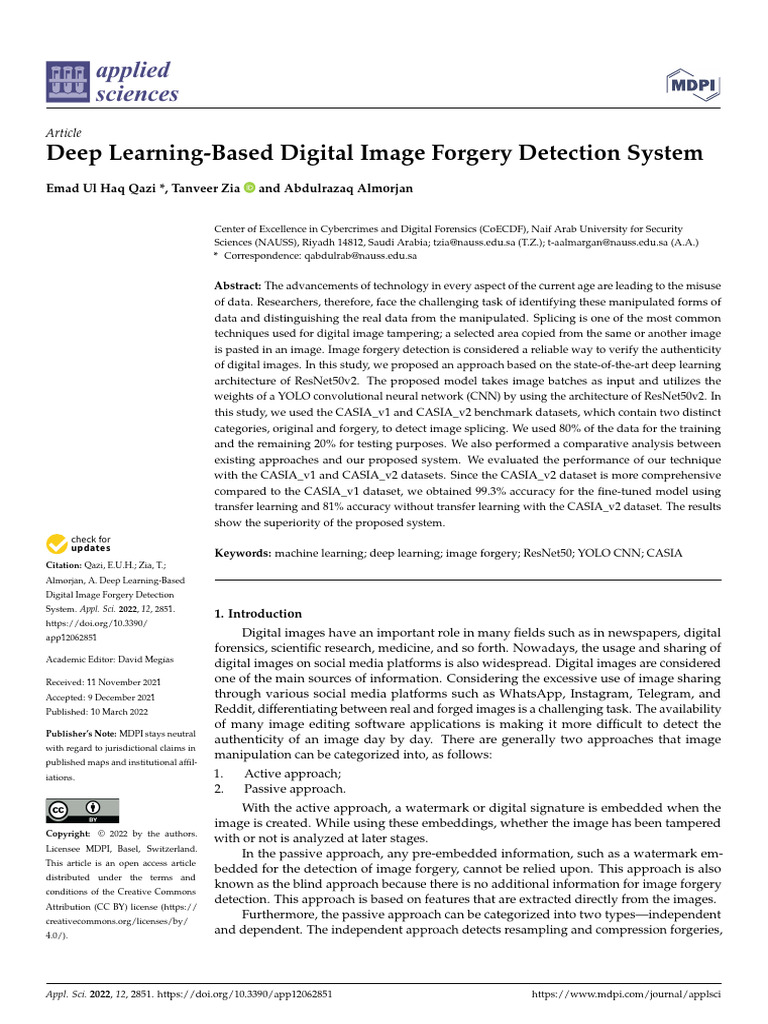 Applsci 12 02851 | PDF | Deep Learning | Artificial Intelligence