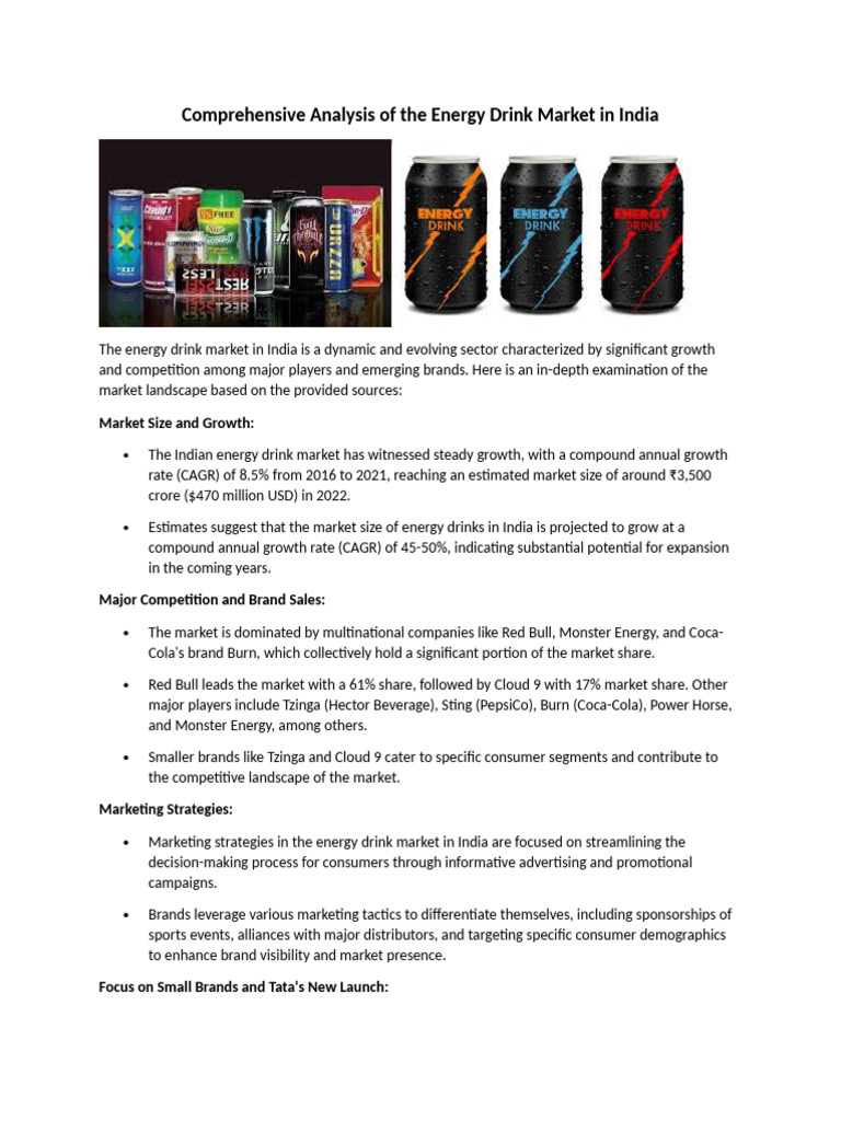 India Energy Drink Market Overview | PDF | Cola | Brand