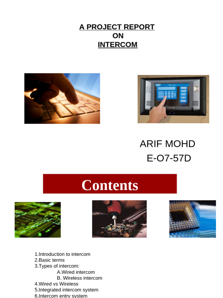 Intercom Systems: Types and Configurations | PDF | Telecommunications ...