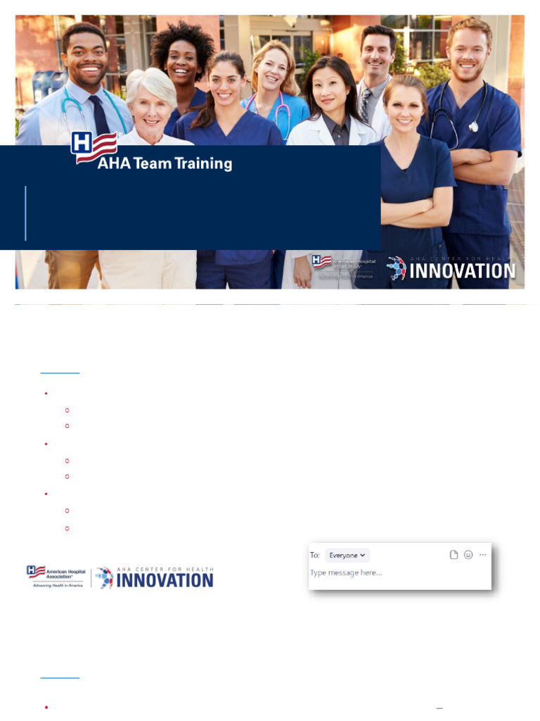 AHA Team Training Webinar Slides Jan 2023 | PDF | Web Conferencing ...