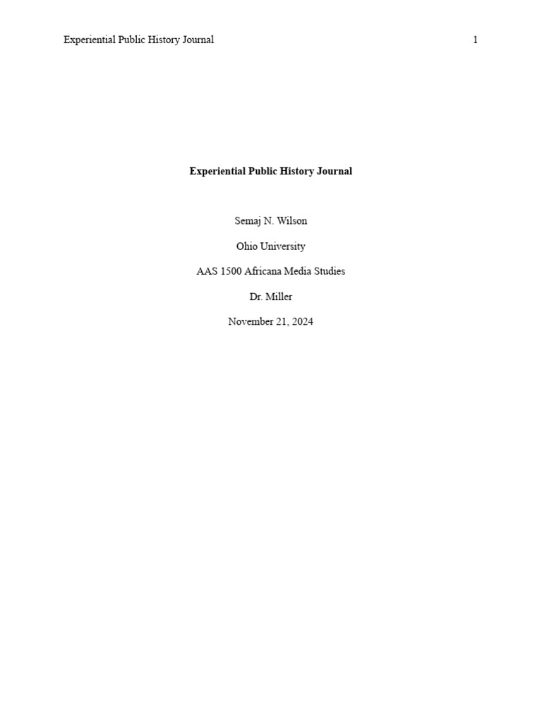 Experiental Public History Journal PDF | PDF