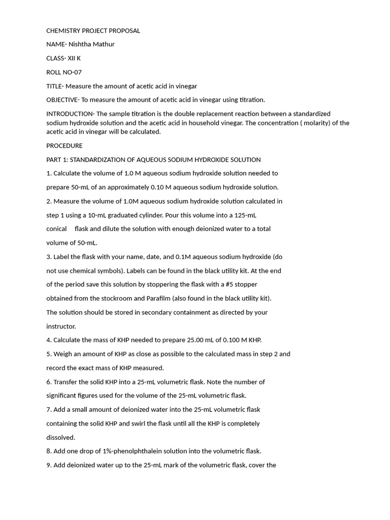 Physics Project Proposal | PDF