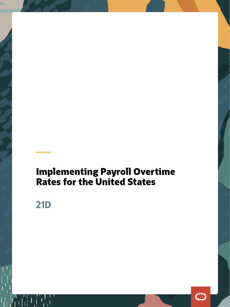 Implementing Payroll Overtime Rates For The United States | PDF ...