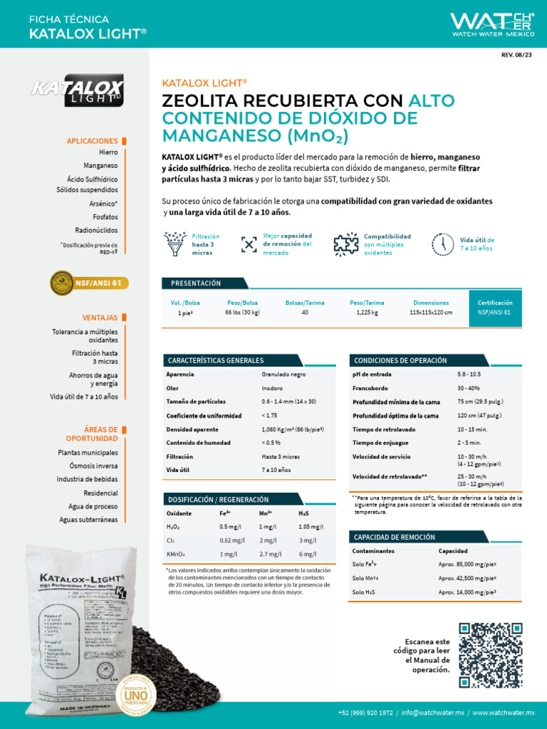 Katalox Light - Ficha Técnica | PDF | Química