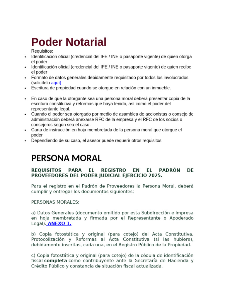 Poder Notarial | PDF | Documento de identidad | Gobierno