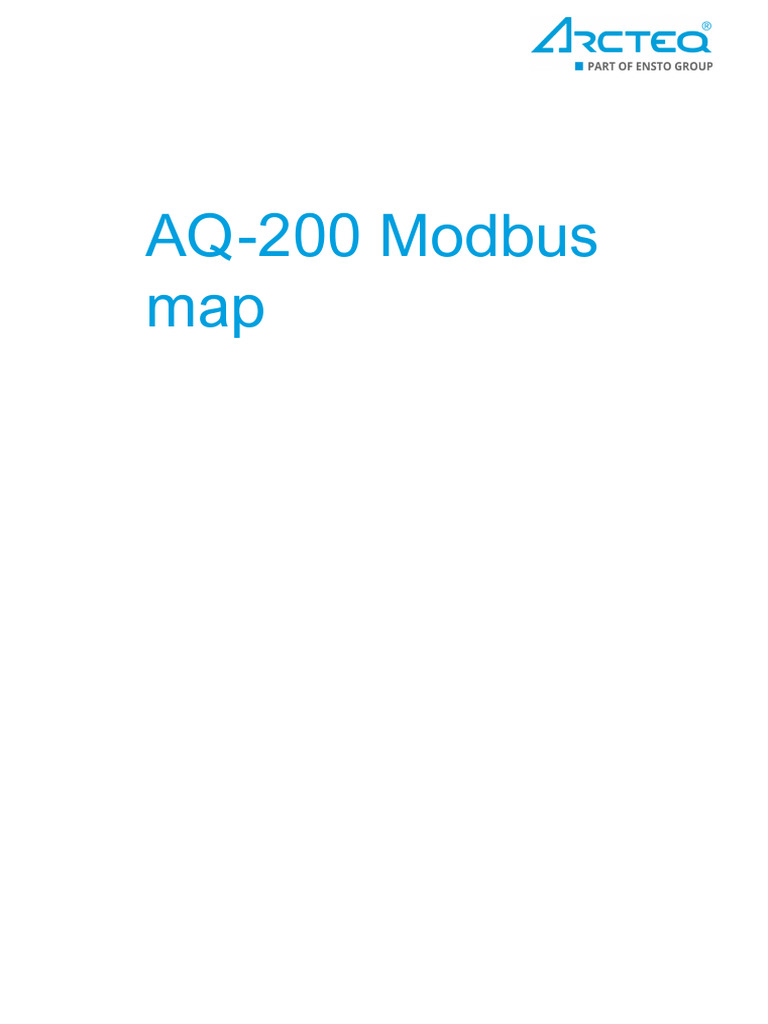 AQ 200 Modbus Map v1.04 | PDF | Data Transmission | Digital Technology