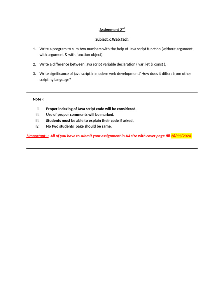 Assignment 2nd | PDF