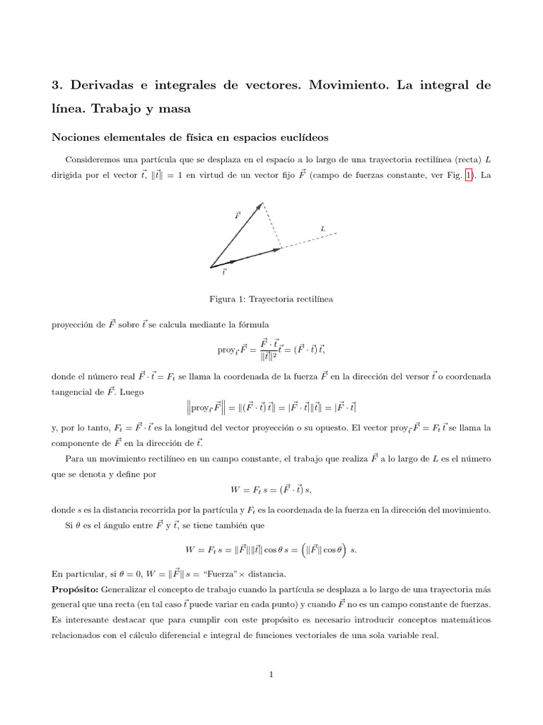 3 - Derivada de Curvas -1-7 | PDF | Vector Euclidiano | Integral