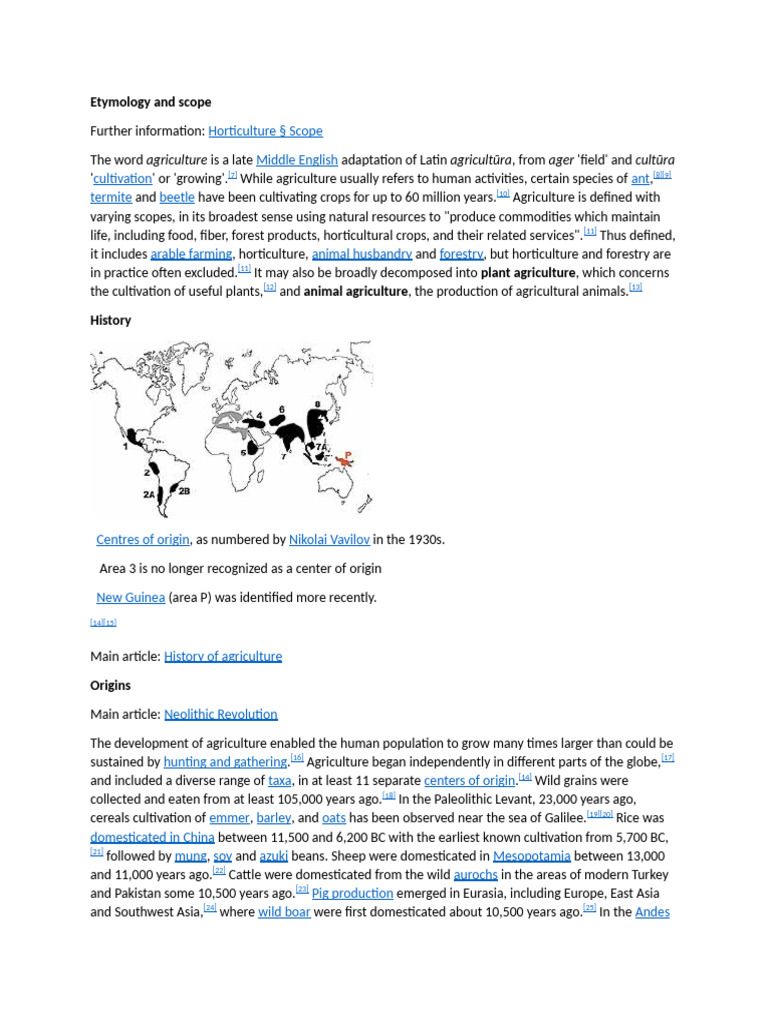 Etymology and Scope of Agriculture | PDF | Agriculture | Domestication