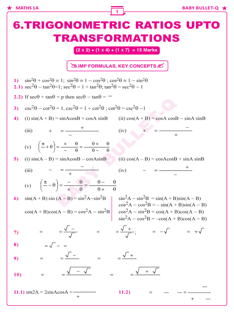 6 Trig Ratios Transformations | PDF | Trigonometric Functions ...