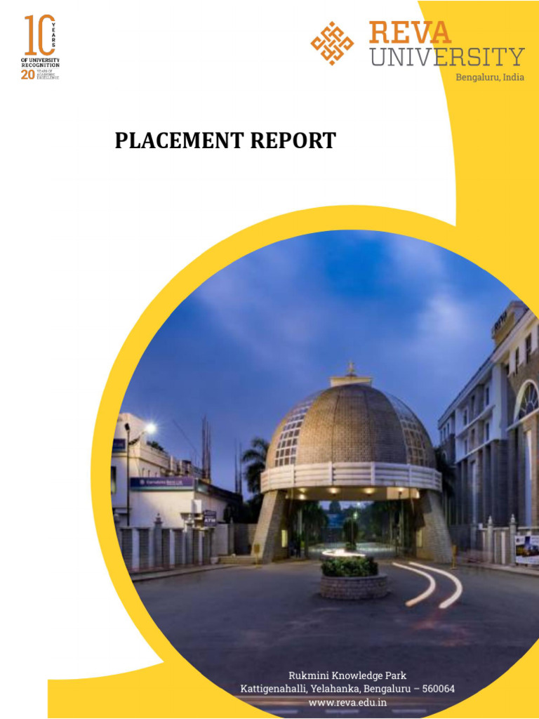 REVA University Placement Report 2021-22 | PDF | Intelligence | Skill