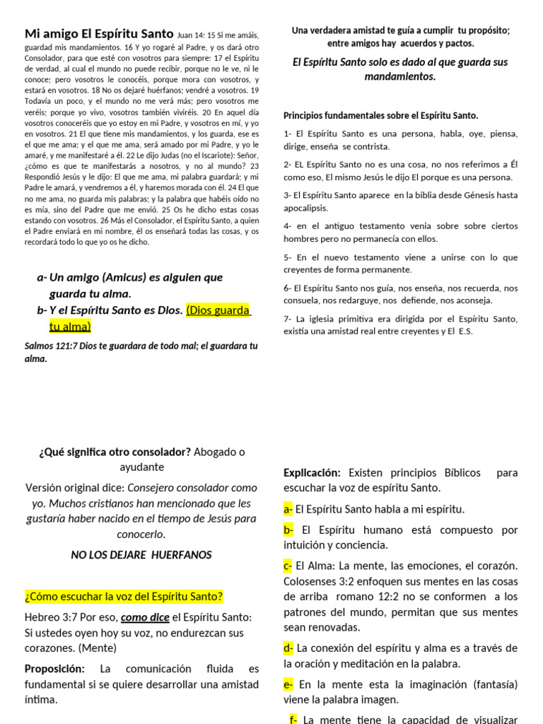 10 Mi Amigo El Espiritu Santo | PDF | espíritu Santo | Alma