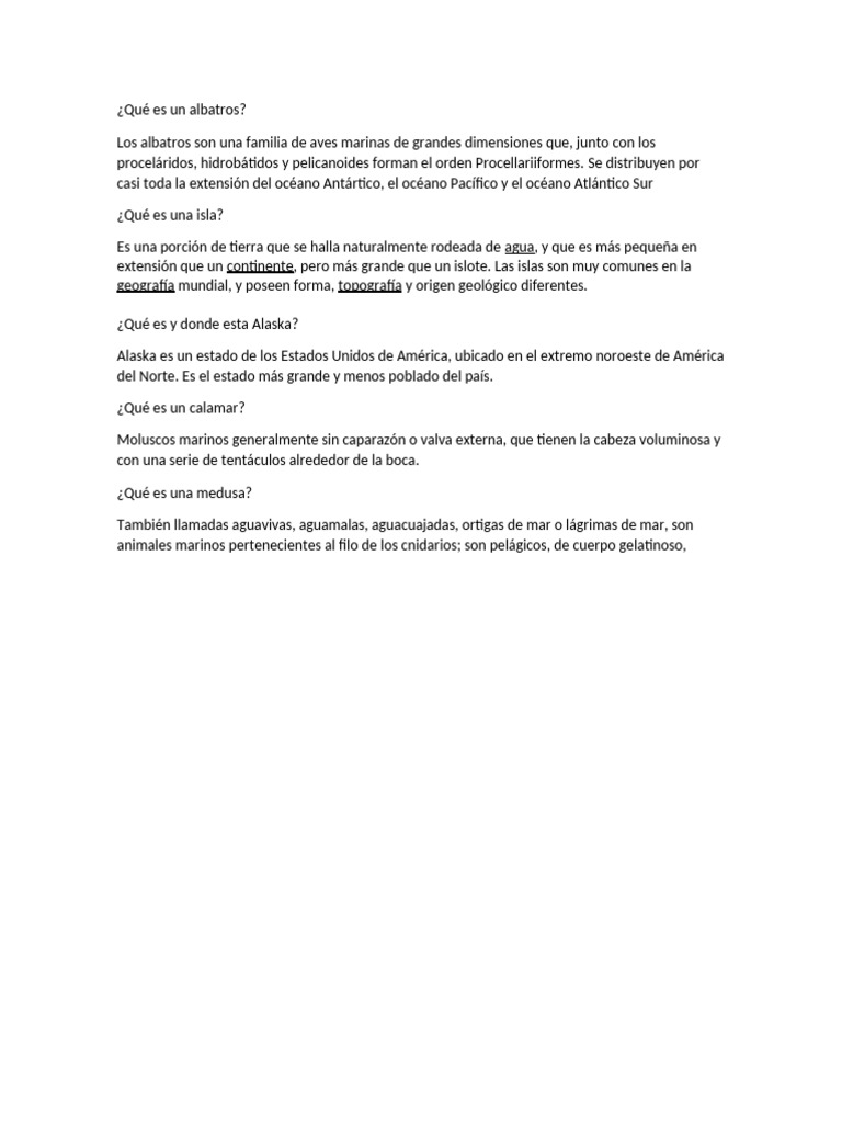 Qué Es Un Albatros | PDF