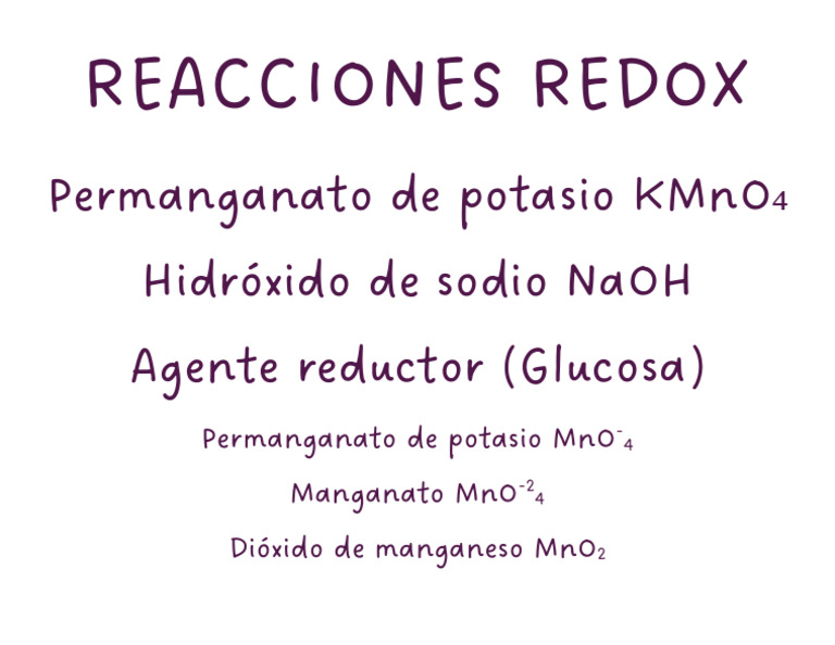 Reacciones Redox | PDF