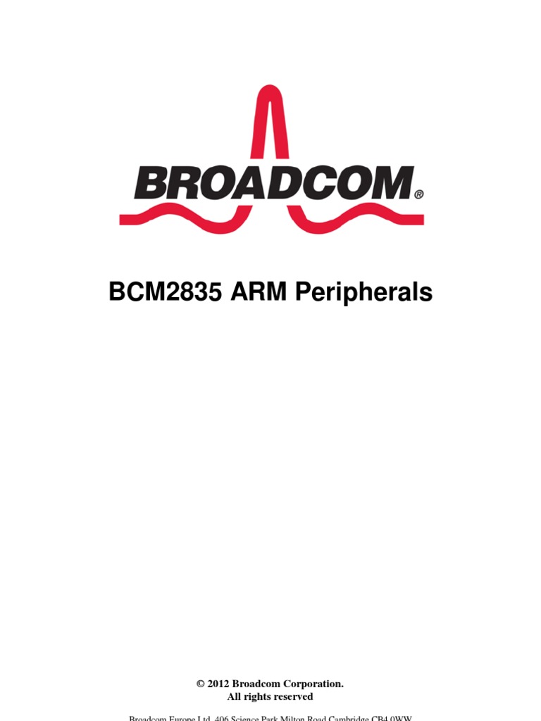Datasheet BCM2835 ARM Peripherals | PDF