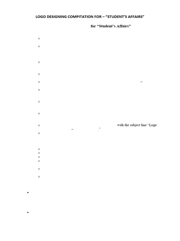 Logo Competition Students Affairs | PDF | Logos